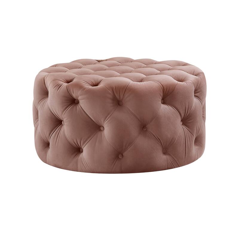 Kelly Round Cocktail Ottoman For Living Room - Overstock - 27070243