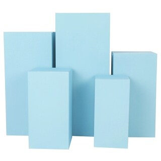 5 pcs Square Cylindrical Pedestal Stand Covers ONLY Baby Blue - Baby ...