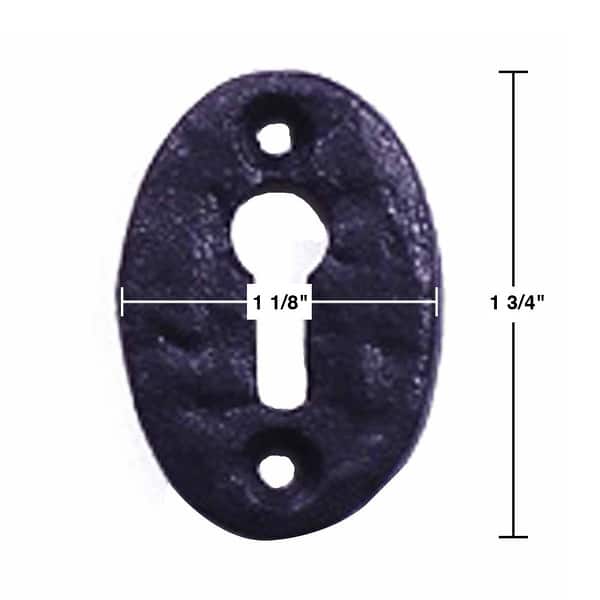 Black Keyhole Cover Escutcheon Plate Wrought Iron ‎1.75 x 1.13" Key ...