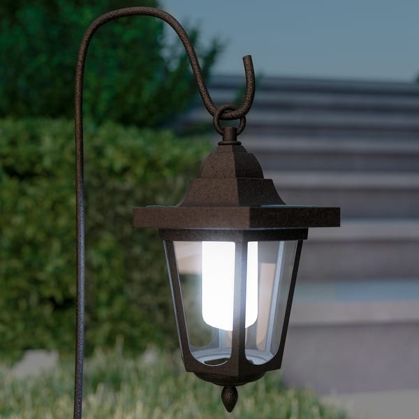 Pure Garden Hanging Solar Coach Lights with Hanging Hooks - Bed Bath ...
