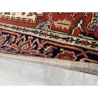 Ivory Fine Hand-Knotted Serapi Design 5' X 8' - 5' X 8' - Bed Bath ...