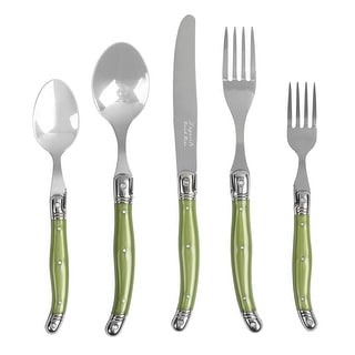 French Home Laguiole 20-Piece Spring Green Flatware Set - Bed Bath ...