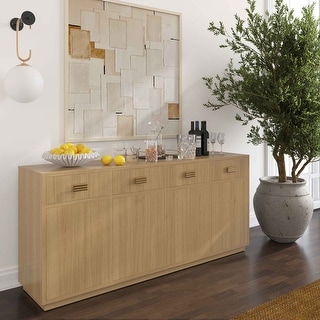 Aria Oak Buffet - 75"W x 18"D x 34"H - Bed Bath & Beyond - 38321549