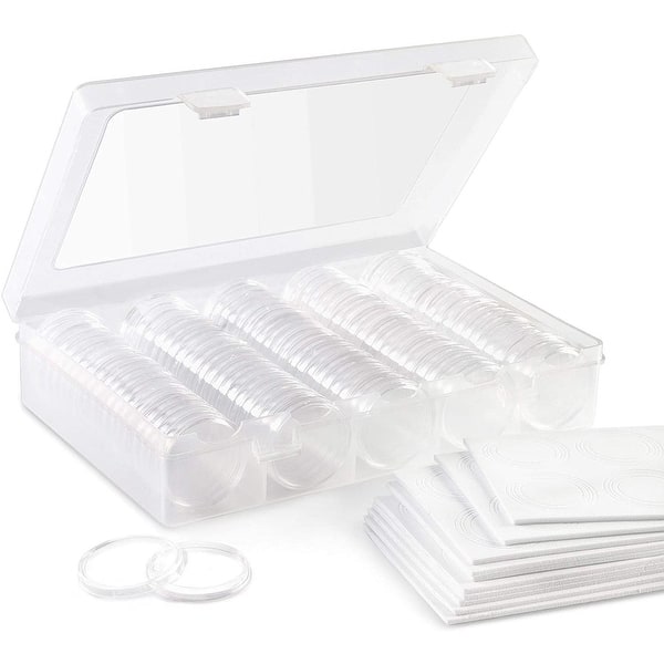 30mm Coin Capsules with Storage Organizer Box for Coin Collectors, 100 ...
