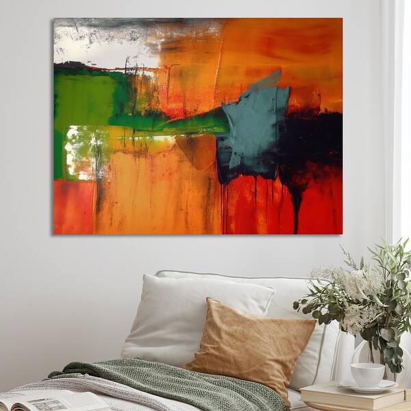 Designart "Bliss Landscapes Of Forgotten Nostalgia" Abstract Painting ...