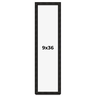 9x36 Shadow Box Black Rustic Barnwood Display Frame | 1.125 Inch Deep ...