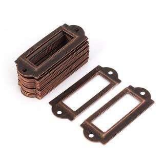 File Drawer Label Tag Name Card Holder Copper Tone 30pcs - Copper Tone ...