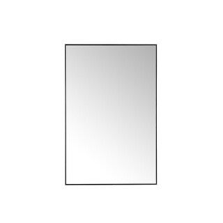 Rohe 26" Rectangular Mirror, Satin Nickel - 26 - Bed Bath & Beyond ...