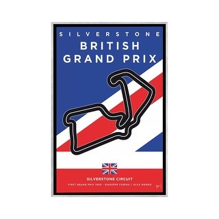 iCanvas "F1 Silverstone Race Track Minimal Poster" by Chungkong Framed ...