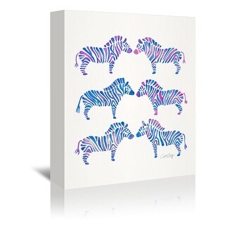 Americanflat - 8" x 10" Zebras Periwinkle by Cat Coquillette Wrapped ...