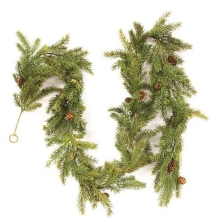 White Spruce Garland With Cones 6ft - Green - 72"L x 5"W - Bed Bath ...