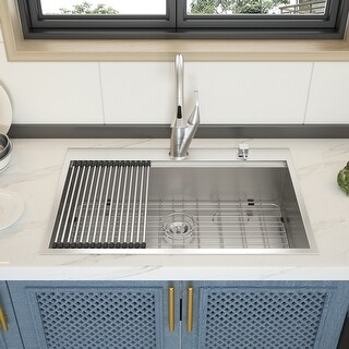 30 Inch Drop In Sink Topmount Ledge Workstation 18 Gauge Stainless ...