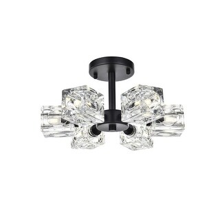 Elegant Lighting LD920F14 Lyra 6 Light 14" Wide Semi-Flush Ceiling ...