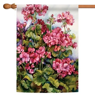 Classic Geranium Plant Outdoor House Flag 40" x 28" - Bed Bath & Beyond ...