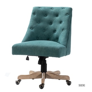 Adjustable Office Chair Armless Button Tufted Back Task Chair with ...