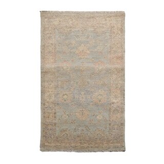 Hand Knotted Afghan Oushak Mint Wool Traditional Oriental Area Rug - 3 ...