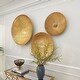 Gold Metal Large Metallic Disk Plate Home Wall Decor (Set of 3) - Bed ...