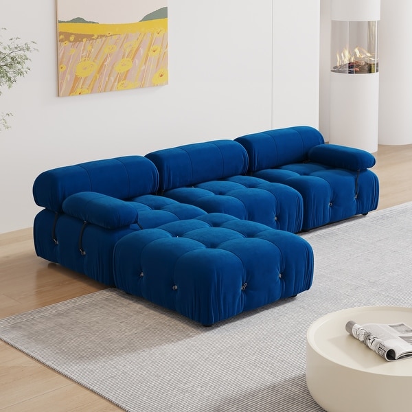 Commix Down Filled Overstuffed Velvet 7-Piece Sectional Sofa - On Sale ...
