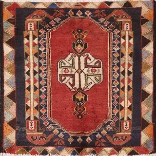 Abadeh Persian Square Vintage Area Rug Wool Carpet - 2'4"x 2'2" - Bed ...