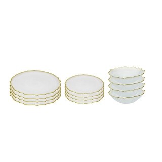 12 pc. Alabaster White Dinnerware Set - Pictured - Bed Bath & Beyond ...