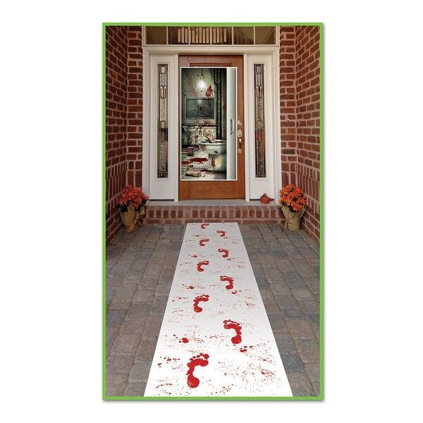 Pack of 6 Halloween Themed Bloody Footprints Path Runner Party ...