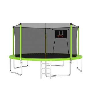 14FT Trampoline Set with Swing,Sports Fitness Trampolines with ...