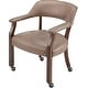 Dining Chairs with Casters Solid Wood Frame Poker Table Chairs - Bed ...