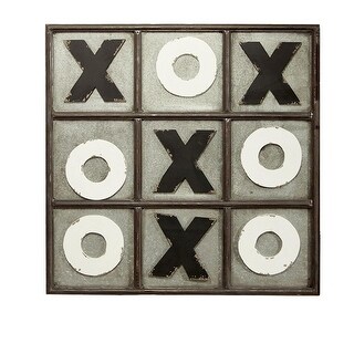 36" Black and White Tic Tac Toe Square Wall Decor - Bed Bath & Beyond ...