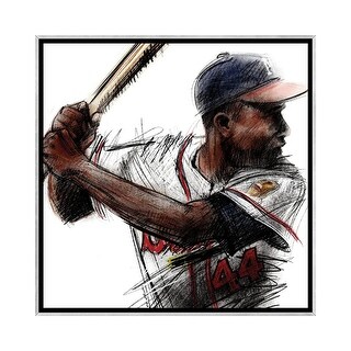 iCanvas "Hank Aaron" by Christian Paniagua Framed - Bed Bath & Beyond ...