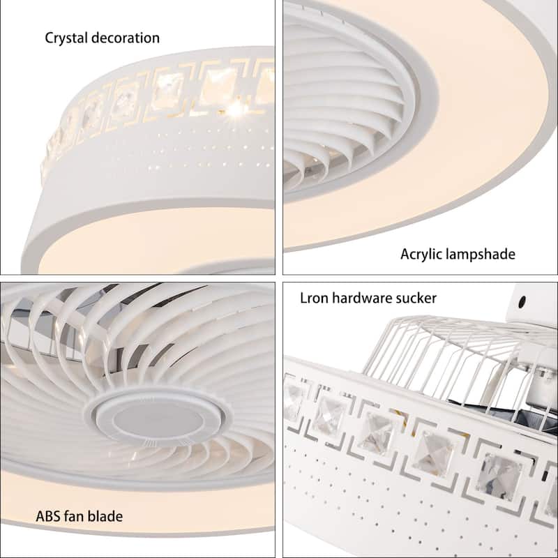 Enclosed Low Profile Ceiling Fan with Remote Control - On Sale - Bed ...