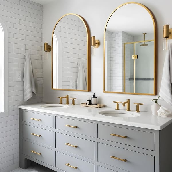 bathroom vanity mirror set