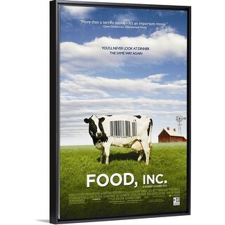 "Food, Inc. - Movie Poster" Black Float Frame Canvas Art - Bed Bath ...