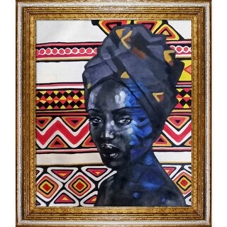La Pastiche African Queen Reproduction with Tuscan Crackle Frame, 26" x ...