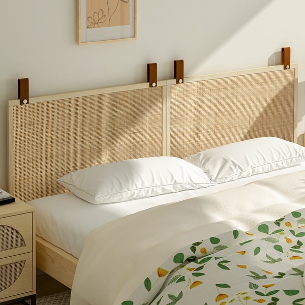 Natural Rattan Decorative Panel Wall-Mounted Headboard - On Sale - Bed ...
