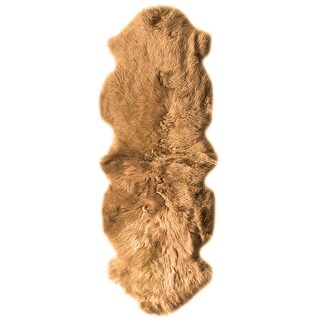 Genuine Sheepskin Rugs Thick Lush Leather Fur Pelt 2' x 6' Honey - 2' x ...