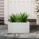 Kante Rectangular Lightweight Pure White Concrete Metal Indoor Outdoor ...