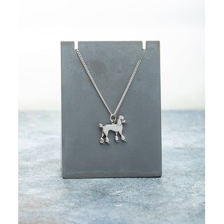 Sterling Silver Poodle Pendant Necklace - White - Bed Bath & Beyond ...