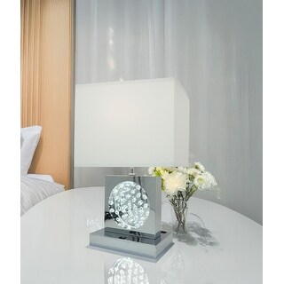 22"H SQUARE CRYSTAL CENTERPIECE with Night Light + USB Port + Power ...