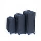 Modern Softside Waterproof 3 Piece Luggage Set with Ergonomic ...