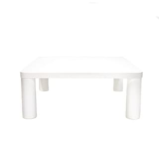 Cream White Coffe Table, 33.5" Modern Minimalist Square Coffee Tables ...