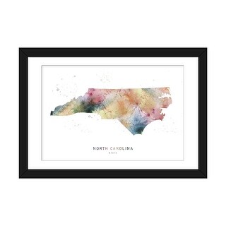 iCanvas "North Carolina Watercolor State Map" by WallDecorAddict - Bed ...