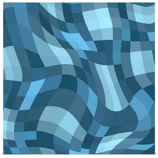 "Abstract blue wavy checkered pattern" Poster Print - Multi - Bed Bath ...