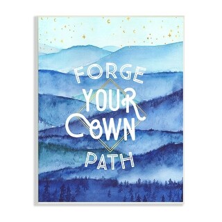 Stupell Forge Your Own Path Layered Mountain Peaks Wood Wall Art ...