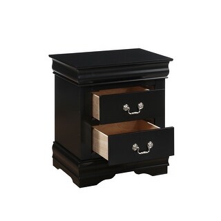 Black 2-Drawer Storage Nightstand Portable Sofa Side Table - Bed Bath ...