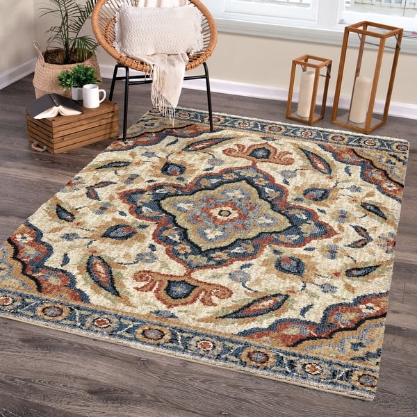 Orian Rugs Next Generation Wada Multi Leaves Stain Resistant Area Rug ...