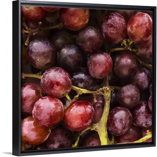 "USA, New York City, Fresh pink grapes" Black Float Frame Canvas Art ...