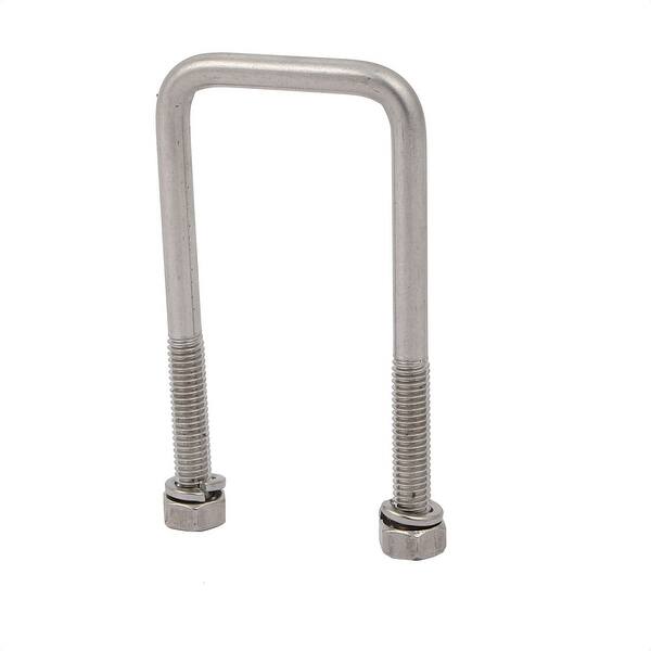 M6 Thread 30mm Inner Width 304 Stainless Steel Square U Bolt 2pcs ...