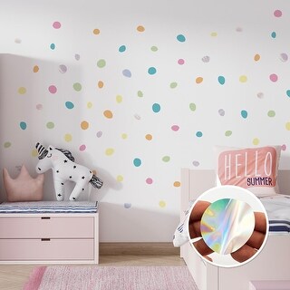 Dalmatian Polka Dots Pastel Holographic Wall Stickers Home Decals - Bed ...