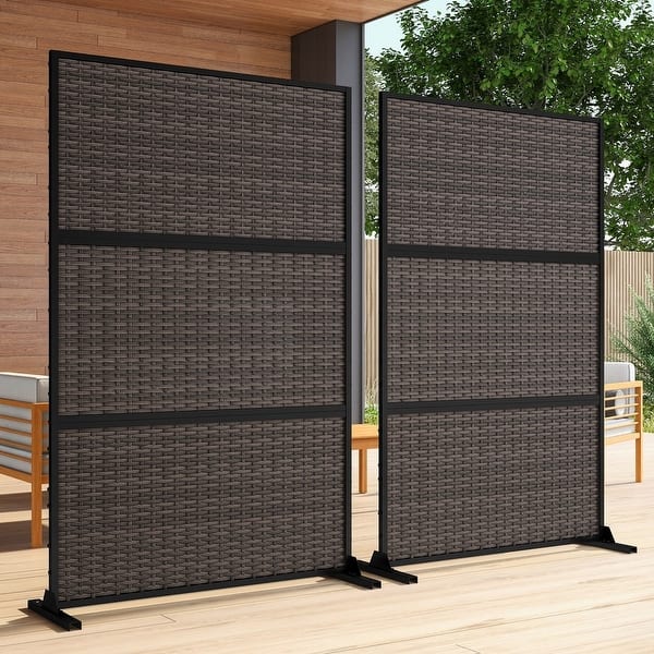 Privacy Screen Outdoor Free Standing Outdoor Screen Panel - 72"H x 47"W ...