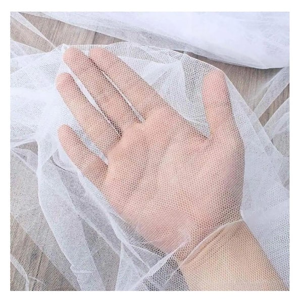 White Mosquito Net DIY Fabric Insect Pest Barrier Netting Curtains ...